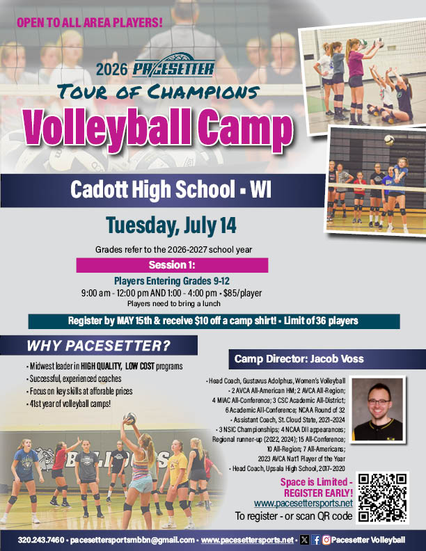Wisconsin Volleyball Camps – Pacesetter Sports